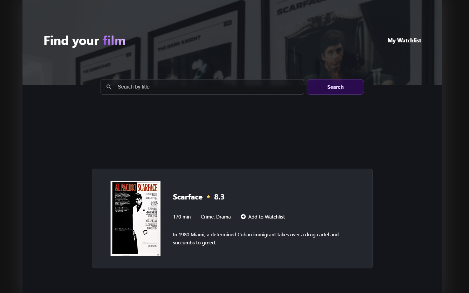GitHub - kbuiblue/movie-watchlist: Movie watchlist with API fetching and dynamic rendering
