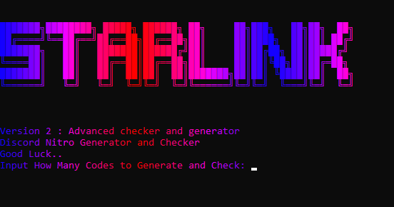GitHub - Starlinkboy/Nitro-gen-and-checker-v2: Discord Nitro generator ...