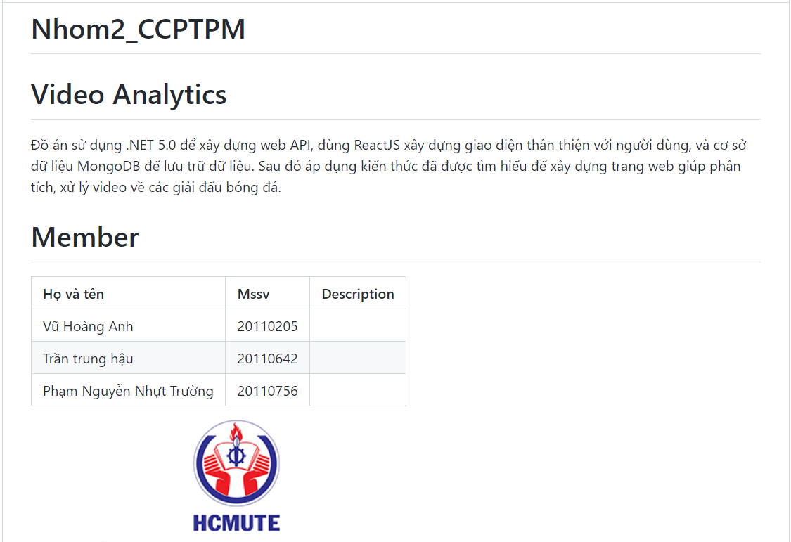 Viết mô tả, readme cho dự án. · Issue #20 · PhamNguyenNhutTruong/Nhom2_CCPTPM · GitHub