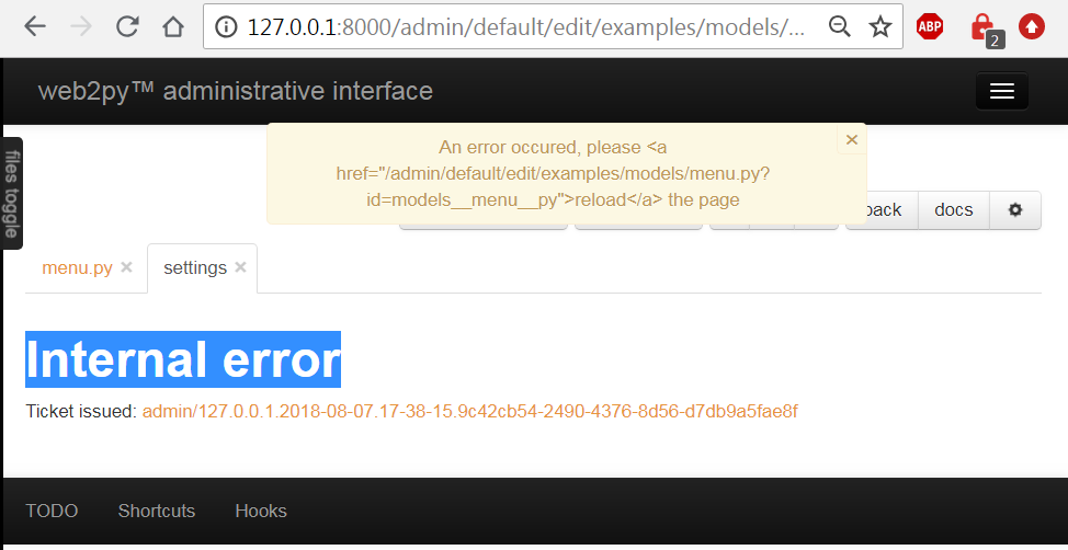 "Change Editor Settings", "Save" --> Internal Error under Python 3 · Issue #1978 · web2py/web2py ...