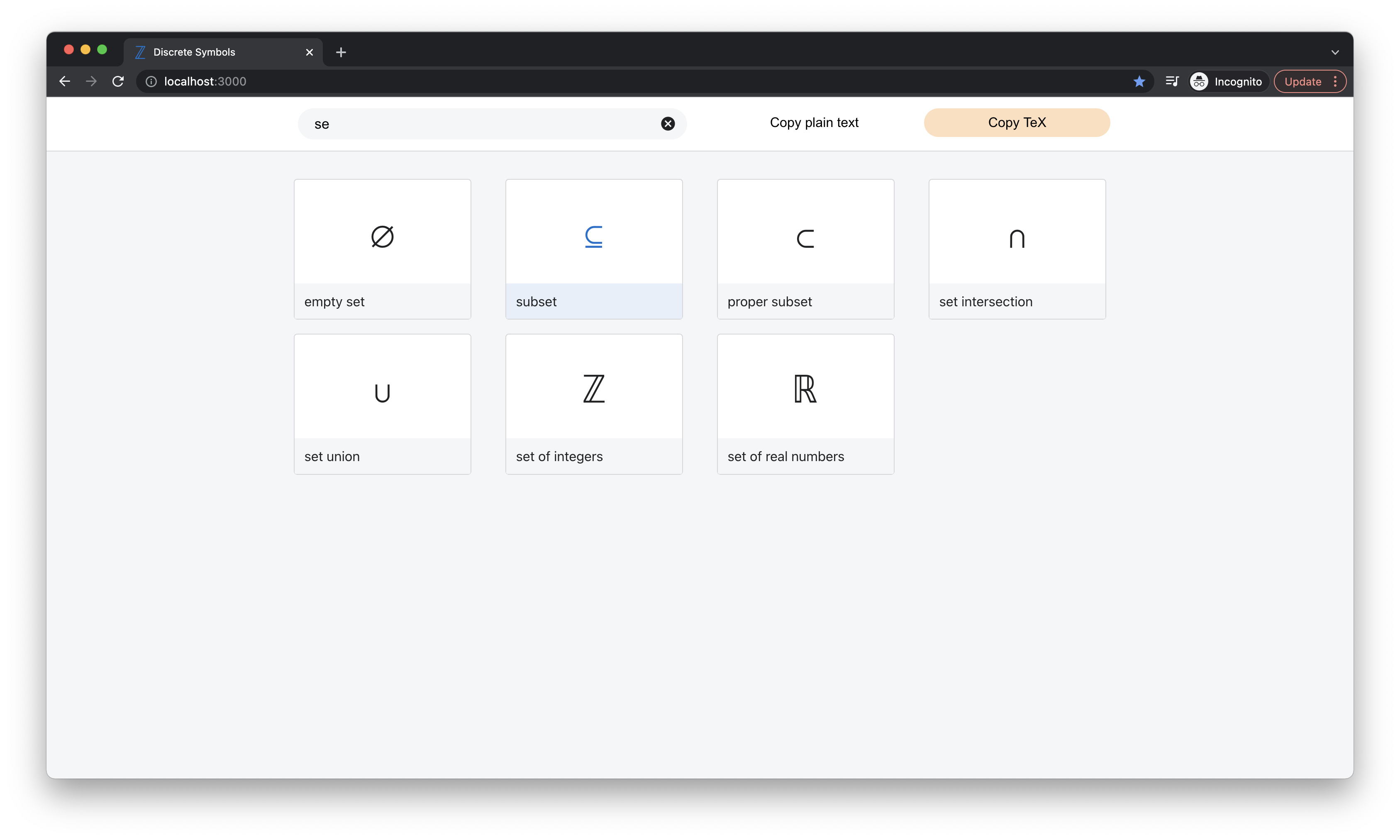 GitHub - Brouhana/discrete-symbols: Easily copy and paste symbols and ...
