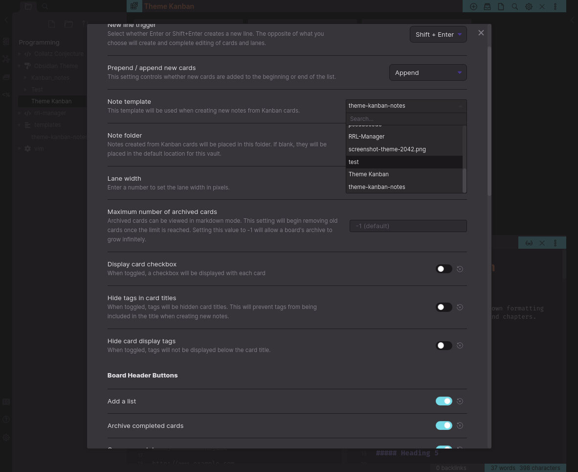 [Bug]: settings dropdown overflows incorrectly · Issue #520 · mgmeyers/obsidian-kanban · GitHub