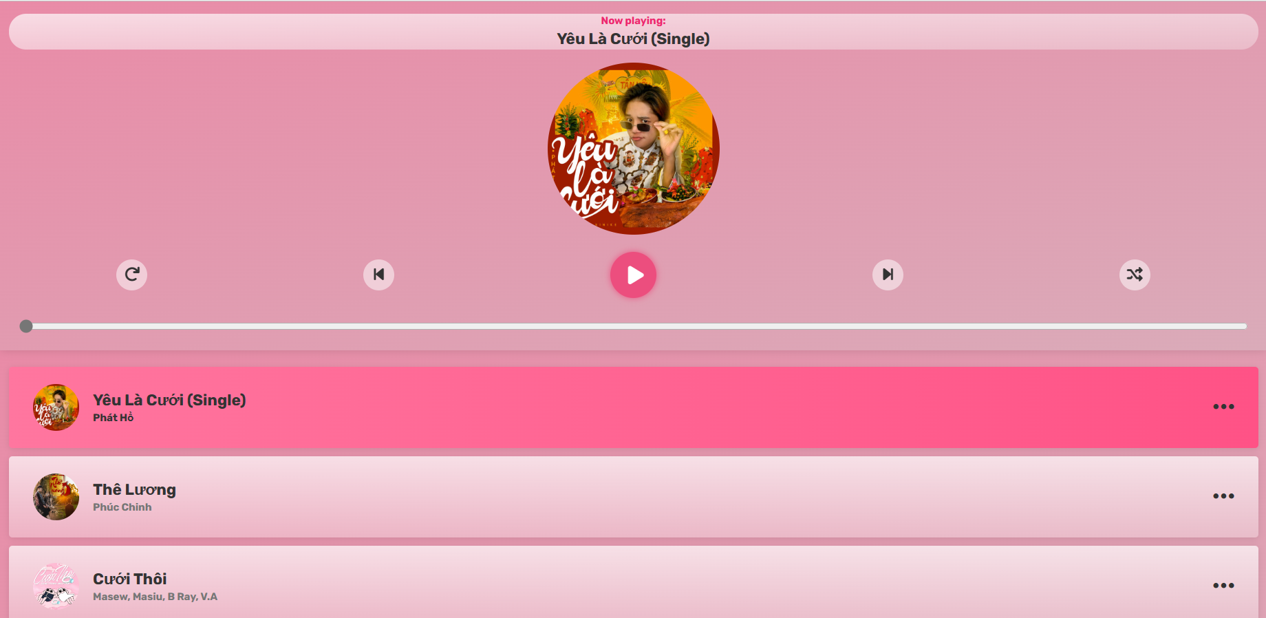 GitHub - huydu20/music-player: Music player using HTML, CSS and Javascript