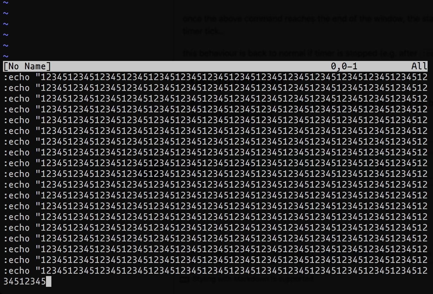 Timer Causes Long Commands To Replicate Upwards Issue 8490 Neovim