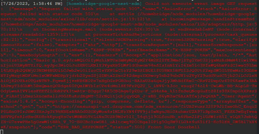 Doorbell Camera not showing properly · Issue #89 · potmat/homebridge-google-nest-sdm · GitHub