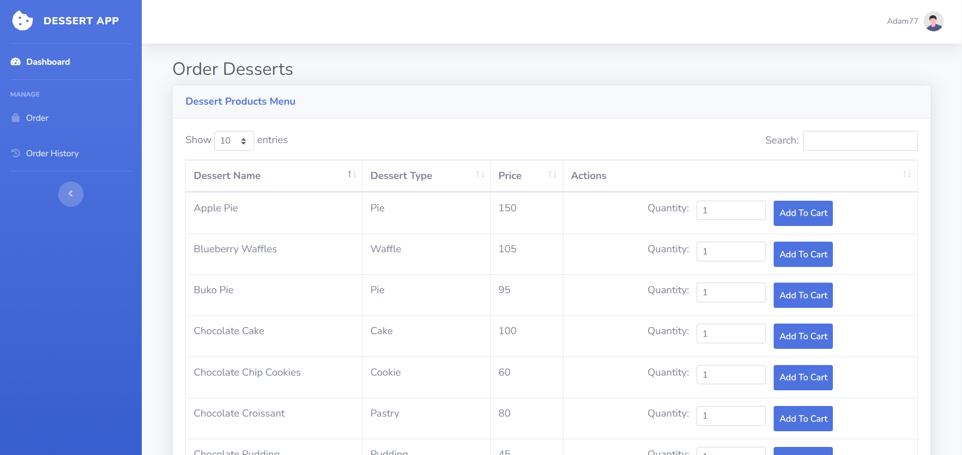 GitHub - Caerfyre/DessertApp: Dessert App is a simple dessert management and ordering web ...