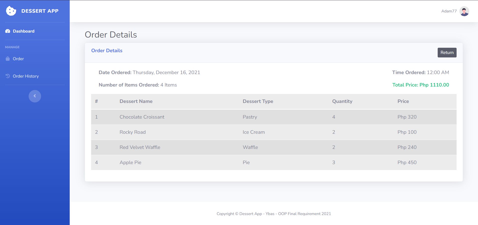GitHub - Caerfyre/DessertApp: Dessert App is a simple dessert management and ordering web ...