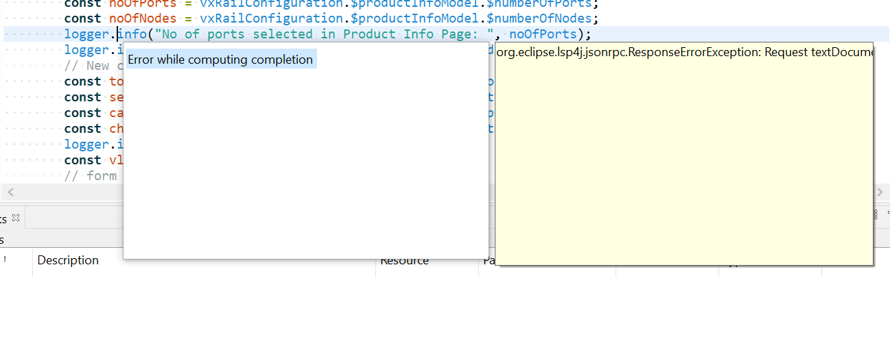 Error While Computing Completion · Issue 453 · Eclipse Wildwebdeveloperwildwebdeveloper · Github
