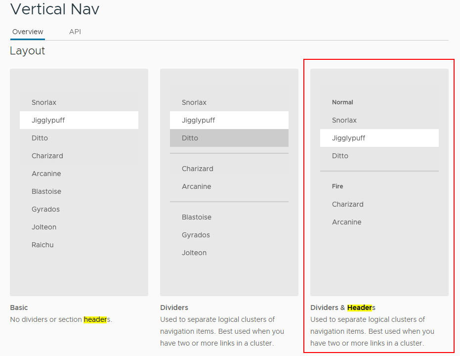 Clarity Vertical Nav documentation lacks code example for nav-header ...