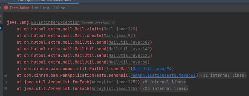 Mialutil工具类用配置文件的方式配置邮箱，会出现空指针 · Issue 2601 · Dromarahutool · Github 3454