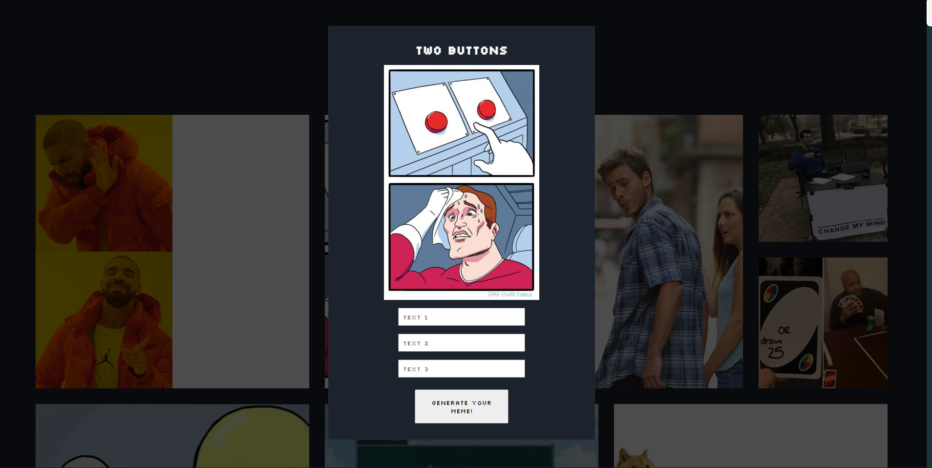 GitHub - JesperSkold/meme-generator: A seamless react app where you can ...