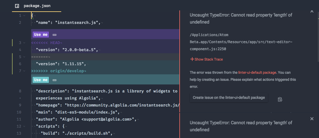 Uncaught Typeerror Cannot Read Property Length Of Undefined · Issue 364 · Steelbrainlinter