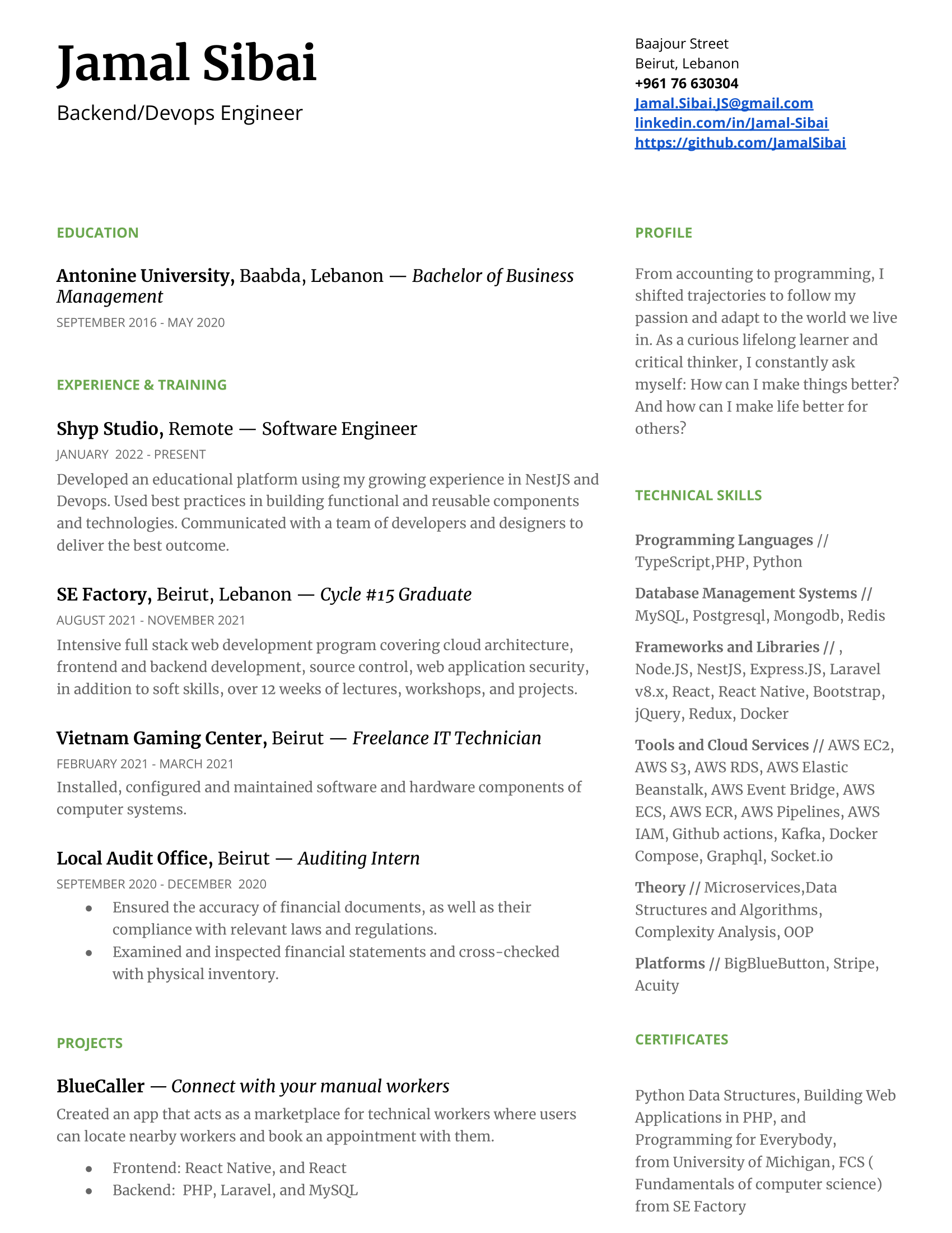 GitHub - JamalSibai/Jamal_Sibai_CV