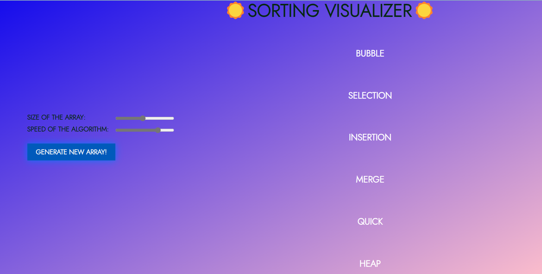 GitHub - RohitRawat2001/Sorting_visualizer