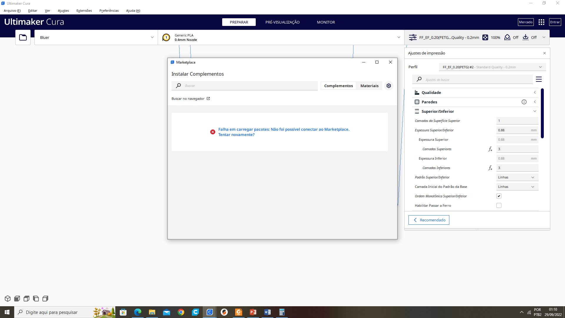 Não consigo conectar · Issue #13398 · Ultimaker/Cura · GitHub