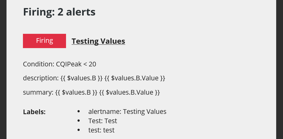 NO DATA alert notification should be sent, but error notifications are ...