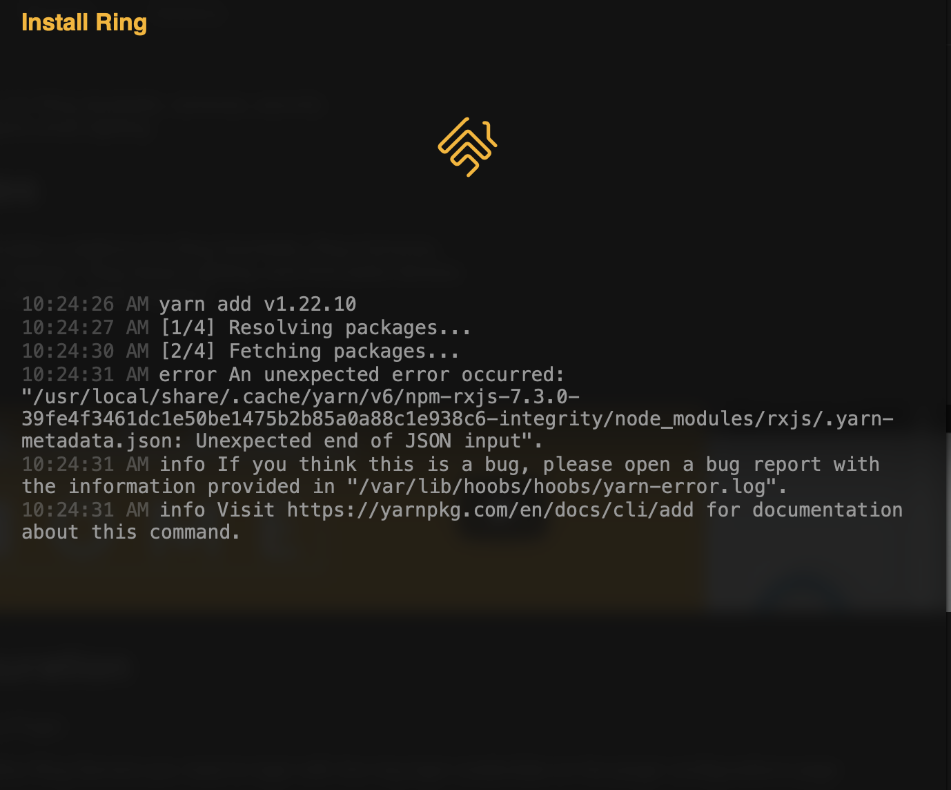 Unable to install Ring Plugin v9.21.0 · Issue #747 · dgreif/ring · GitHub