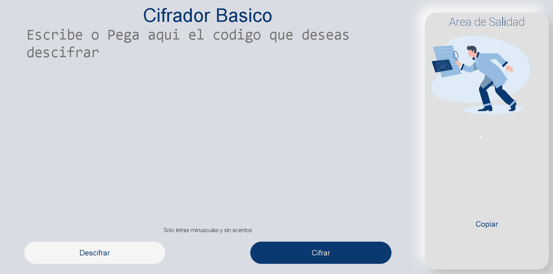 GitHub - AlfredAmaya/Cifrador-Basico: Proyecto de sustitución de práctica