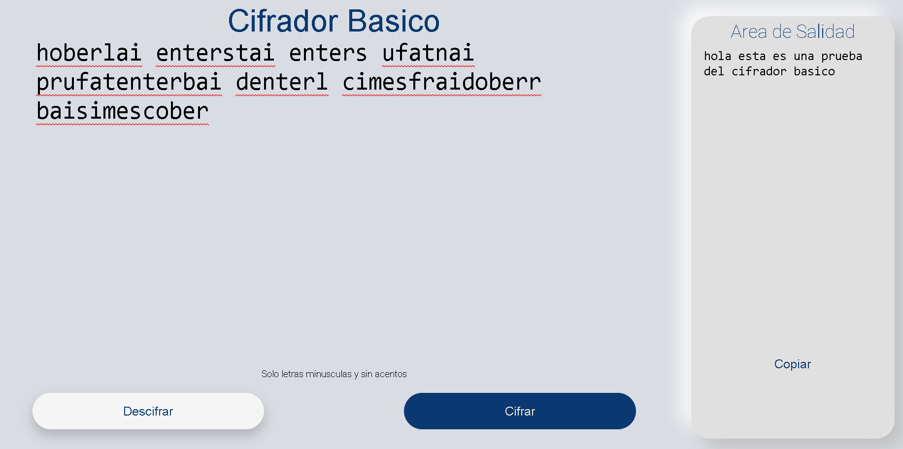 GitHub - AlfredAmaya/Cifrador-Basico: Proyecto de sustitución de práctica