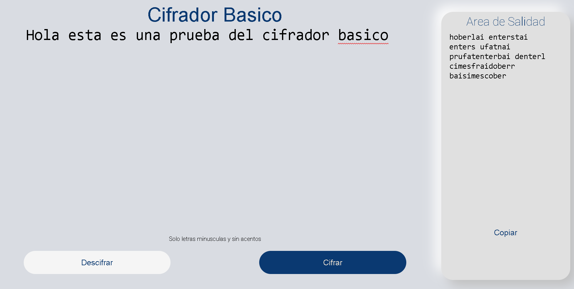GitHub - AlfredAmaya/Cifrador-Basico: Proyecto de sustitución de práctica