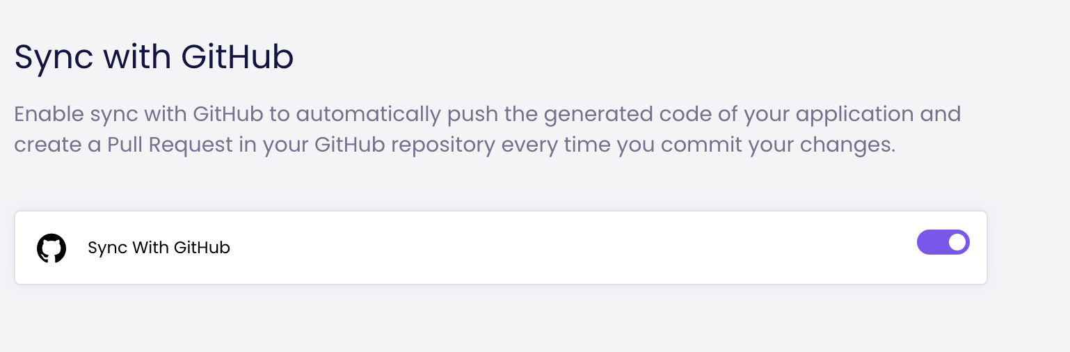 Sync with Github Toggle won't turn off [Bug Title] · Issue #1127 · amplication/amplication · GitHub