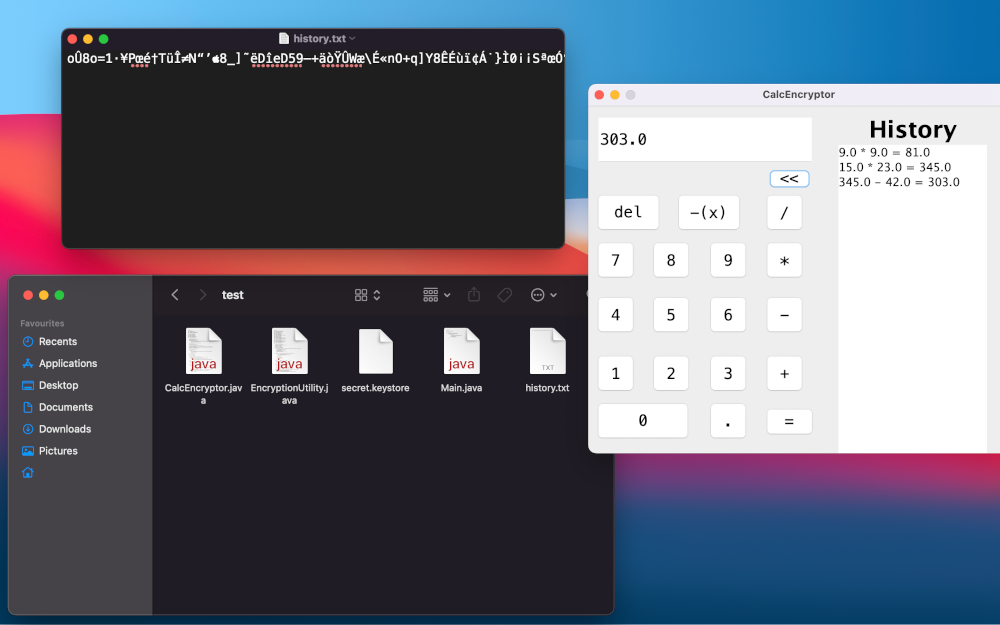 GitHub - emmprokak/CalcEncryptor: Swing calculator that encrypts history of past calculations ...