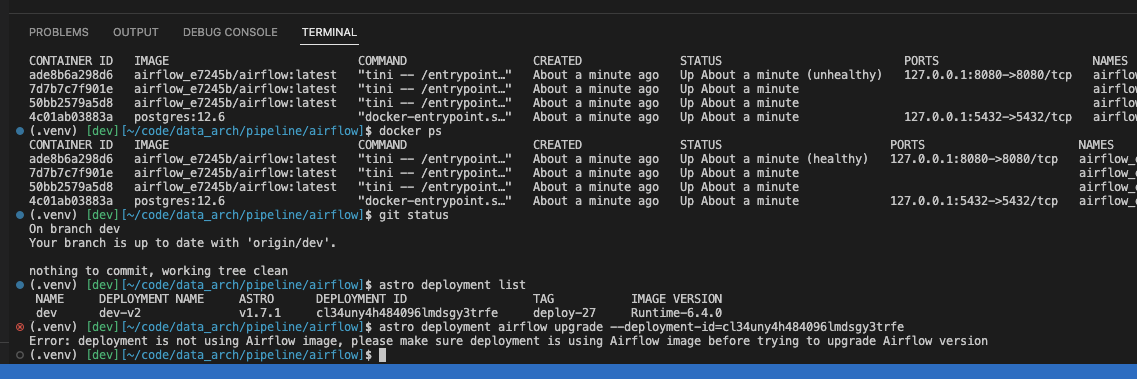 Customer upgraded to runtime 6.4 using old CLI, upgraded to the new CLI and now can't deploy ...