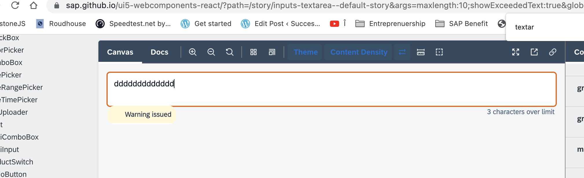 Textarea Warning Label Is Not Positioned Correctly In Sap Horizon · Issue 5115 · Sapui5