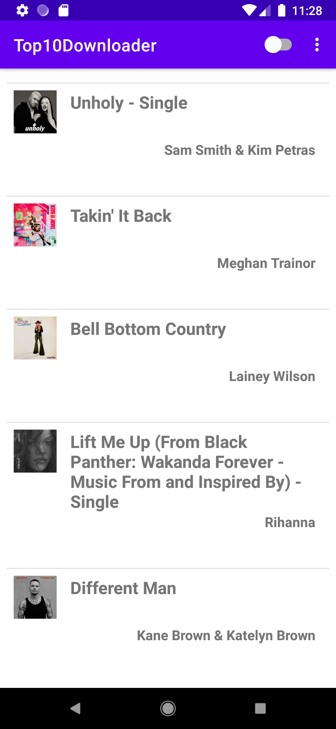 GitHub - Meizzy/Top10DownloaderApp