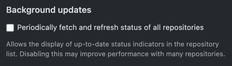 GitHub Dektop ignores the setting to disable automatic fetching of ... GitHub Dektop ignores the setting to disable automatic fetching of ...