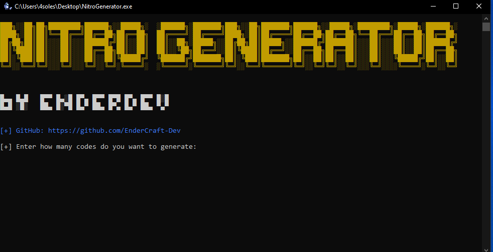 GitHub - EnderCraft-Dev/NitroGenerator