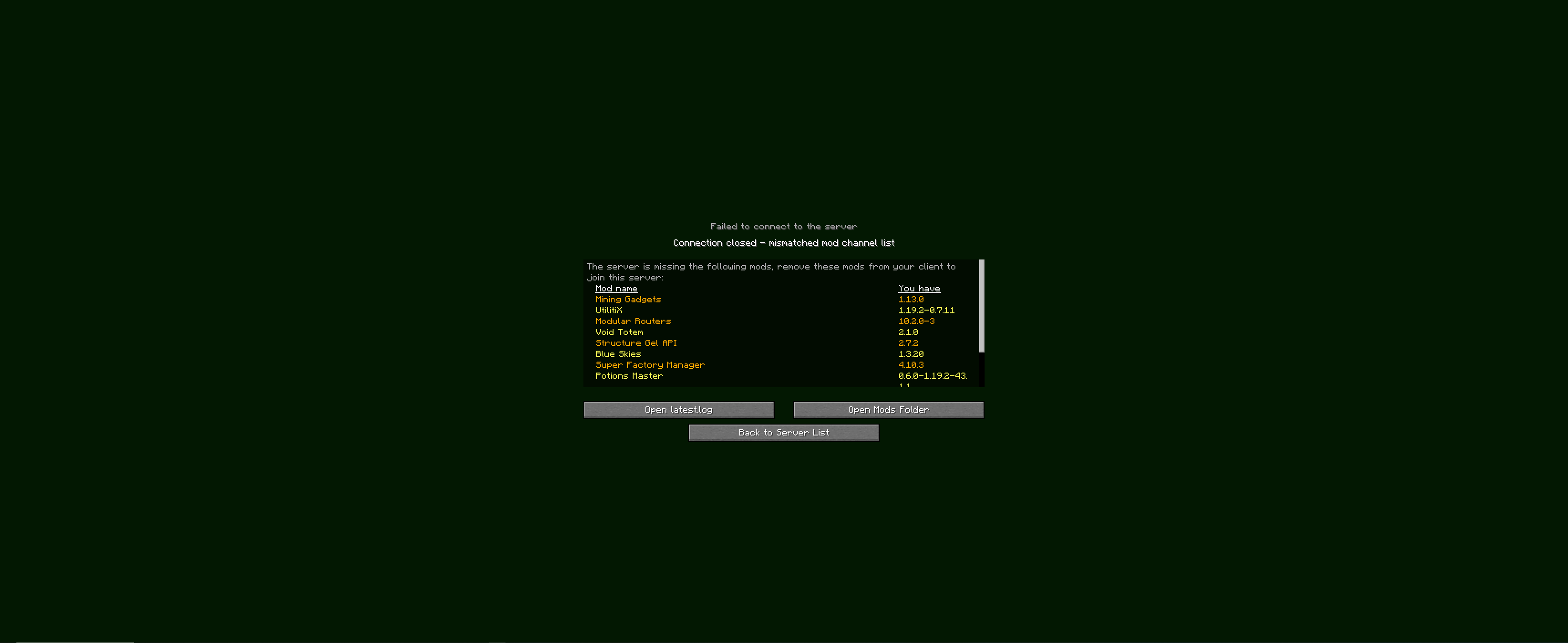 Mismatched Mods List · Issue 1599 · Allthemodsatm 8 · Github 1815