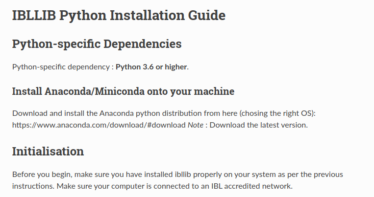 Confusing Documentation For Installing IBLLIB · Issue #172 · int-brain-lab/ibllib · GitHub