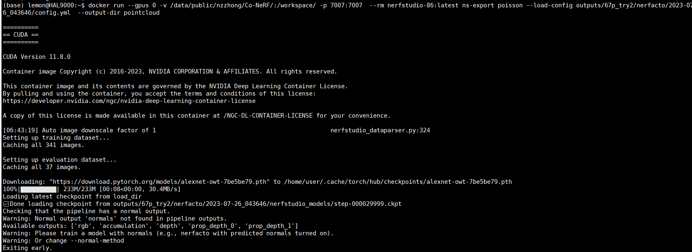 export pointcloud error · Issue #2269 · nerfstudio-project/nerfstudio · GitHub