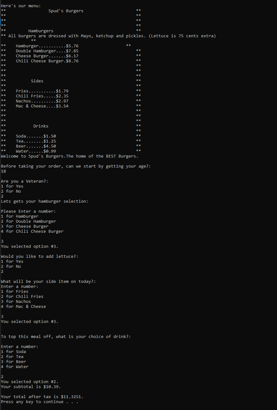 GitHub - arayer143/Resturant-Menu-and-choice-Selector