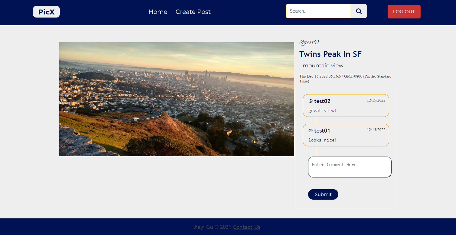 GitHub - Jiayi079/PicX_photos_share: The project will be a fully functional web application ...