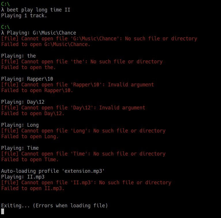Play Mpv Not Parsing Directory Path Correctly · Issue 3253 · Beetboxbeets · Github 0660