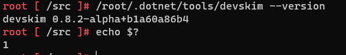 Devskim Help Version Has Return Code Of `1` · Issue 423 · Microsoft Devskim · Github