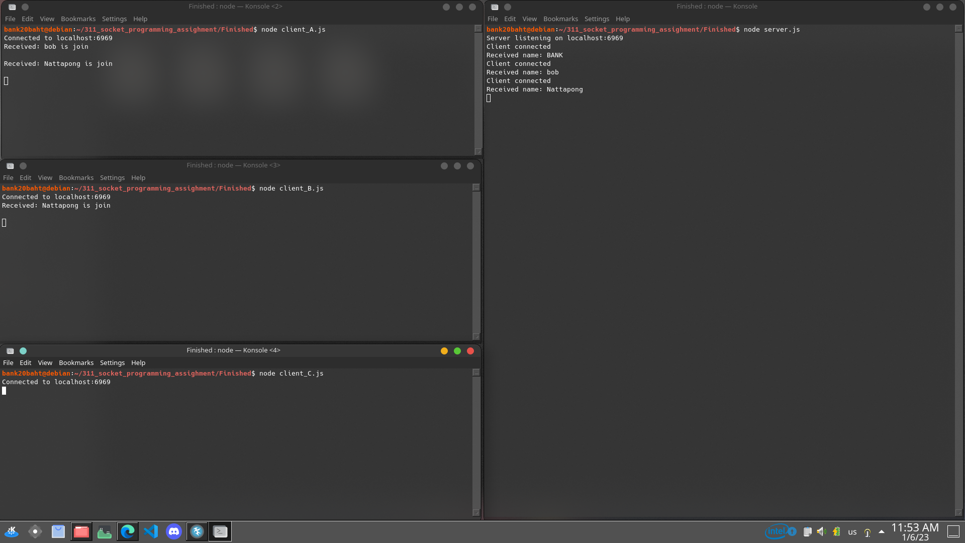 GitHub - bank20baht/socket_programming: homework 240-311 client / sever