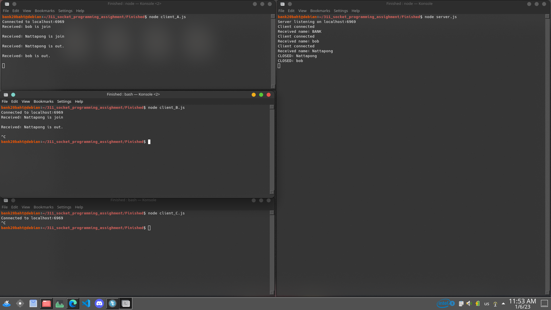 GitHub - bank20baht/socket_programming: homework 240-311 client / sever