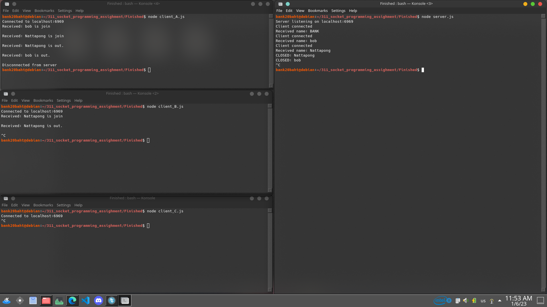GitHub - bank20baht/socket_programming: homework 240-311 client / sever