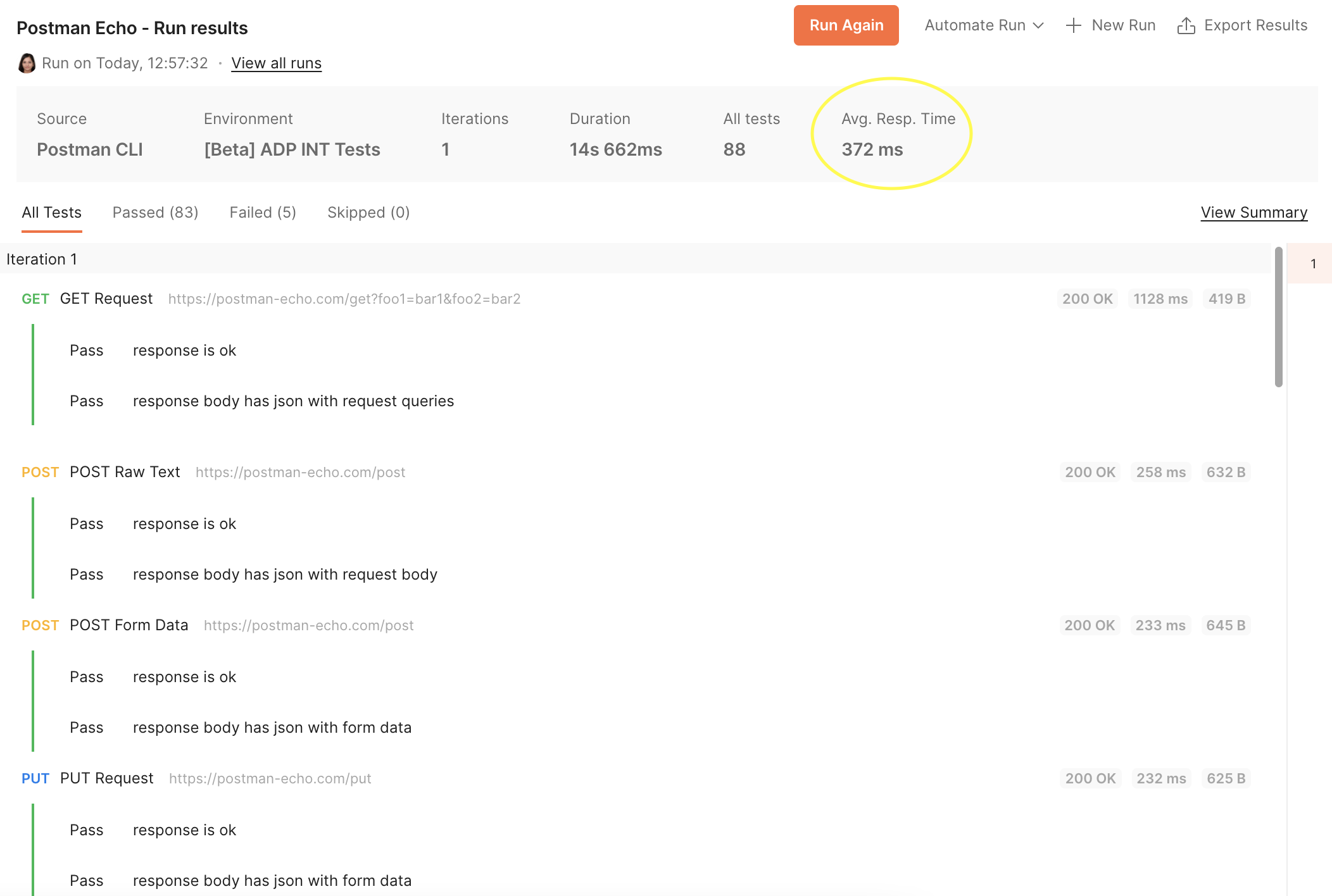 Need Basic Analytics of "Average Response Time" in Runner as shown in ...