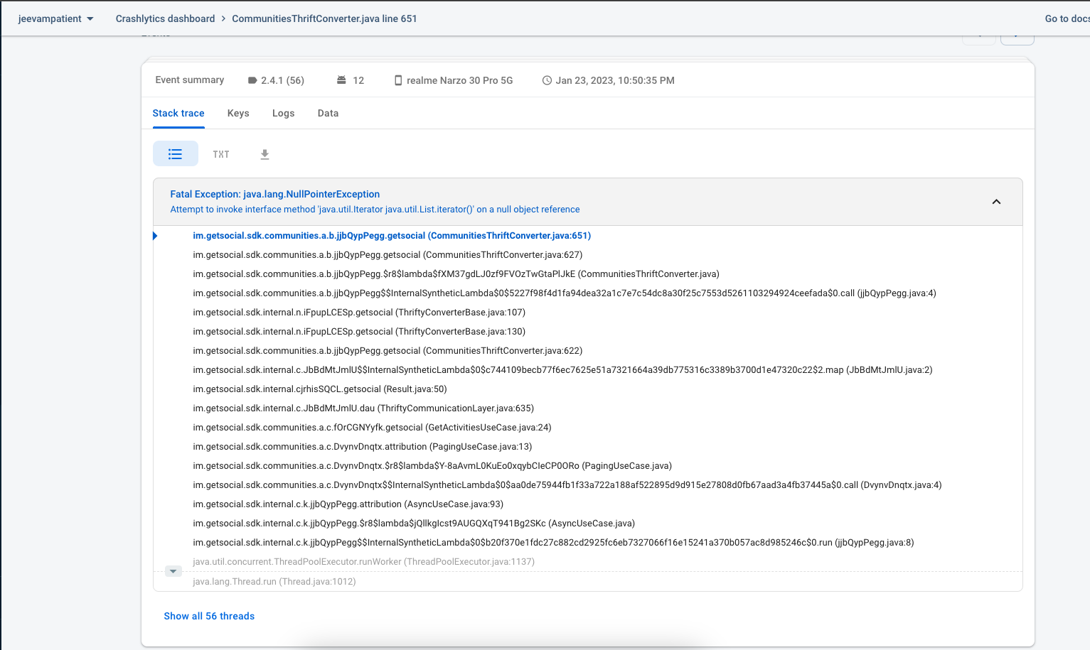 Crashed In Android · Issue 7 · Getsocial Imgetsocial Flutter Sdk · Github