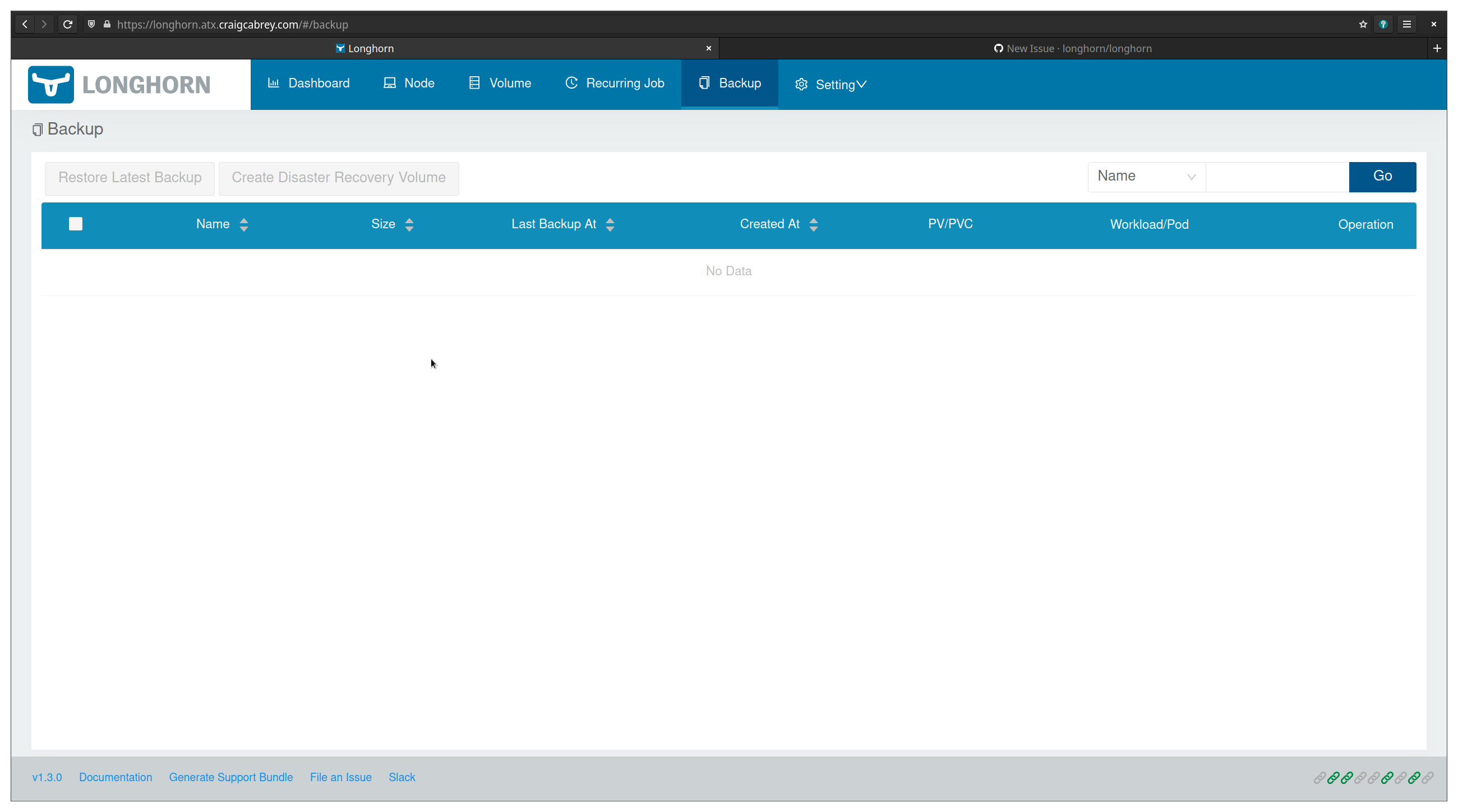 [BUG] Backup UI blank when backups do exist · Issue #4179 · longhorn/longhorn · GitHub