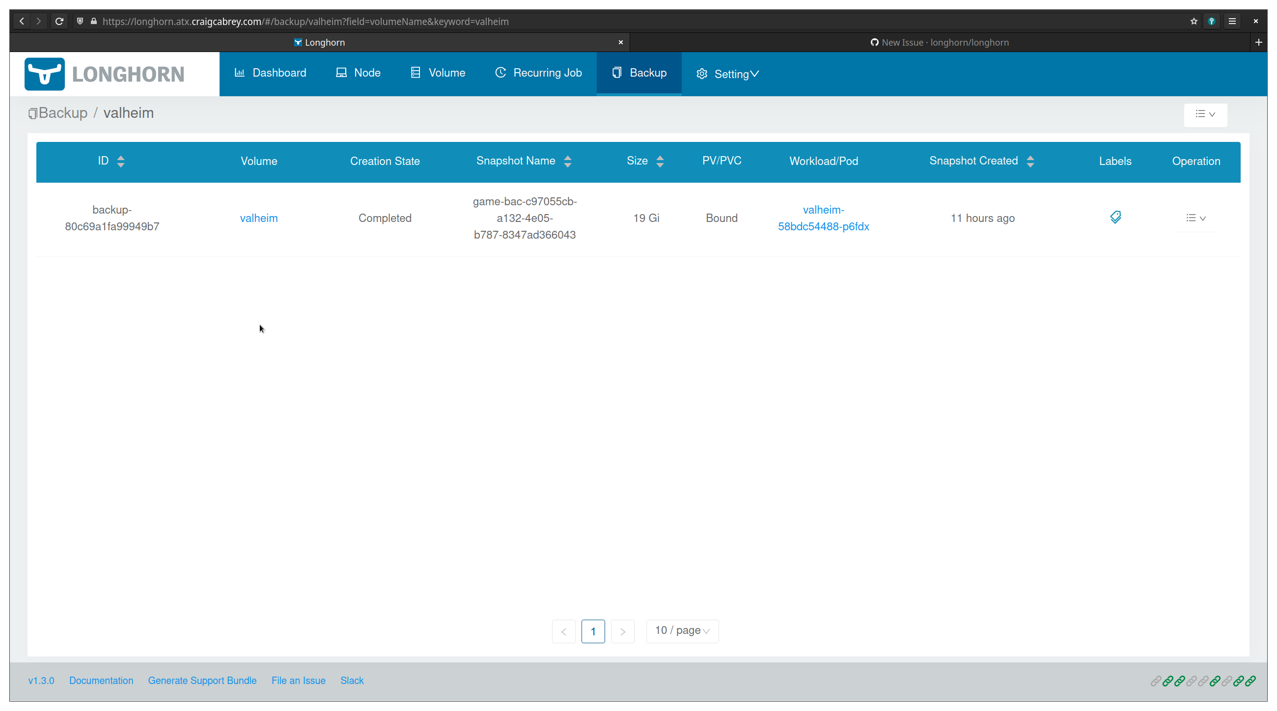 [BUG] Backup UI blank when backups do exist · Issue #4179 · longhorn/longhorn · GitHub