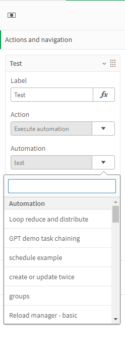 Select automation is limited to 100 automations · Issue #305 · qlik-oss/sn-action-button · GitHub