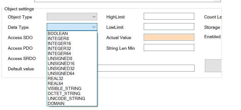 Add custom datatype in CANOpen Editor · Issue #334 · CANopenNode/CANopenNode · GitHub