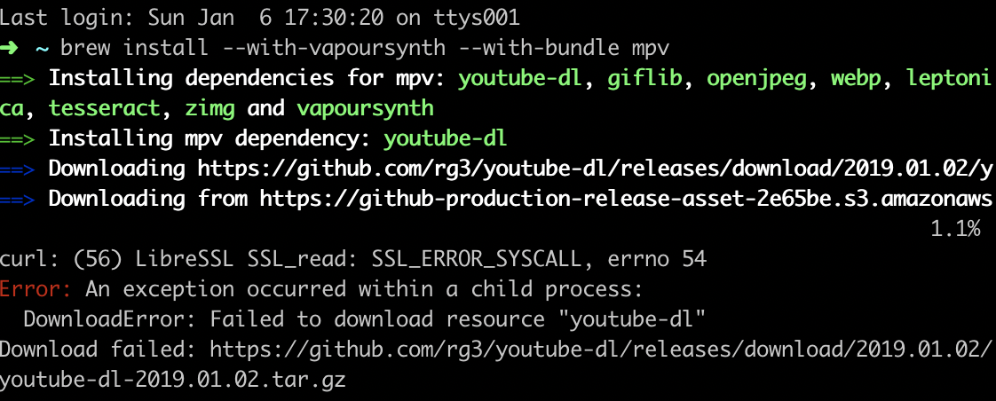 can't brew install mpv --with-uchardet --with-libbluray --with-vapoursynth · Issue #6426 · mpv ...