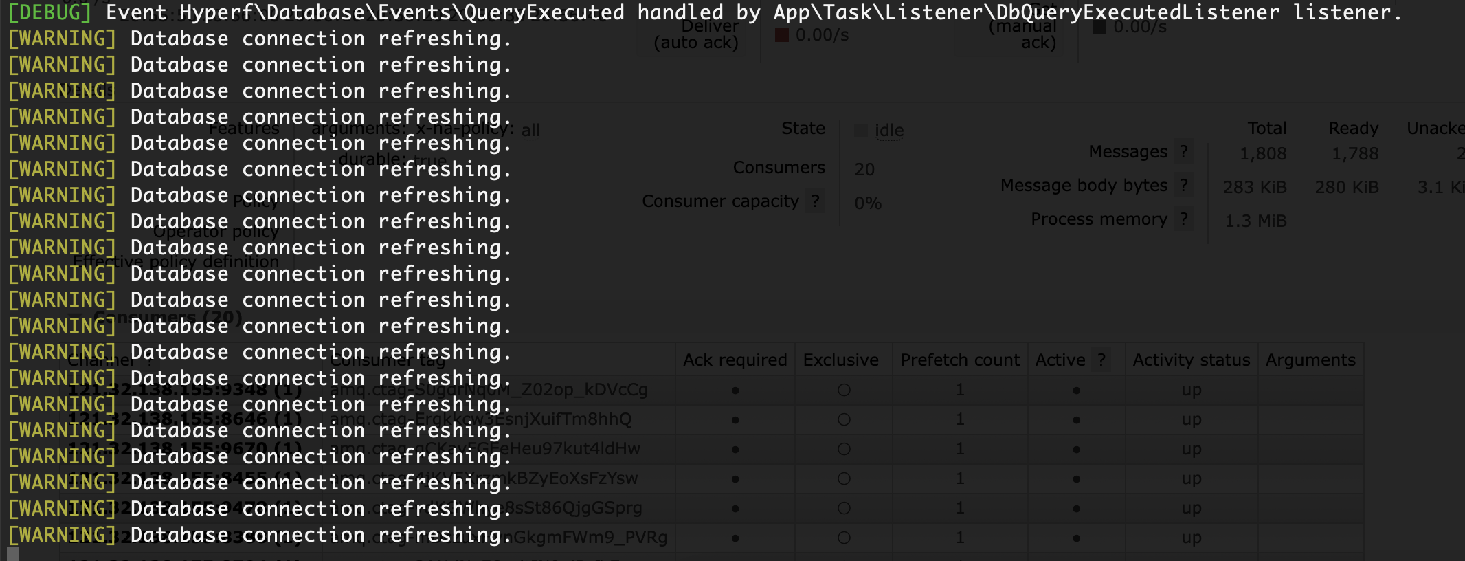 [QUESTION] Mysql查询出现Database connection refreshing. · Issue #5124 · hyperf/hyperf · GitHub