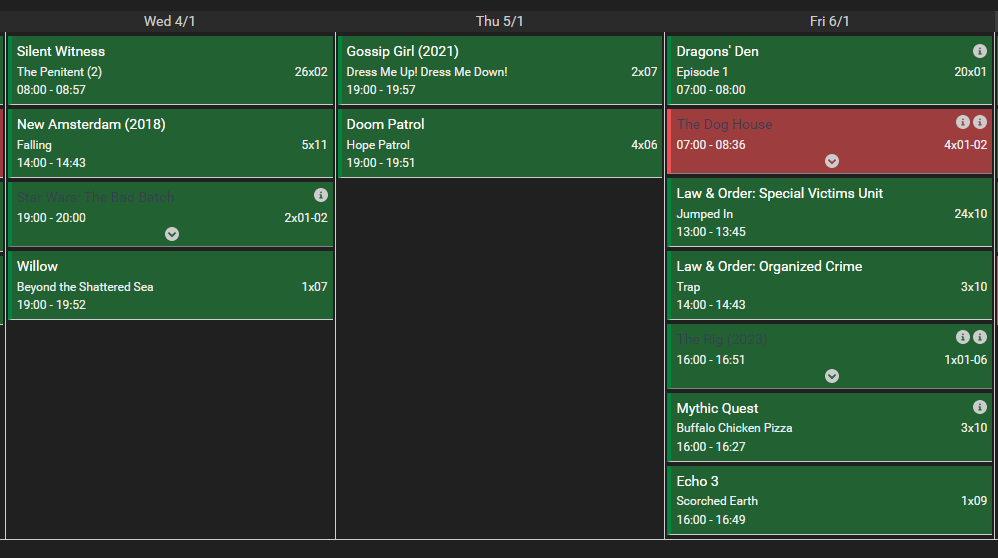 Wrong Title Colour For Collapsed Episodes In The Calendar · Issue 5353 · Sonarrsonarr · Github